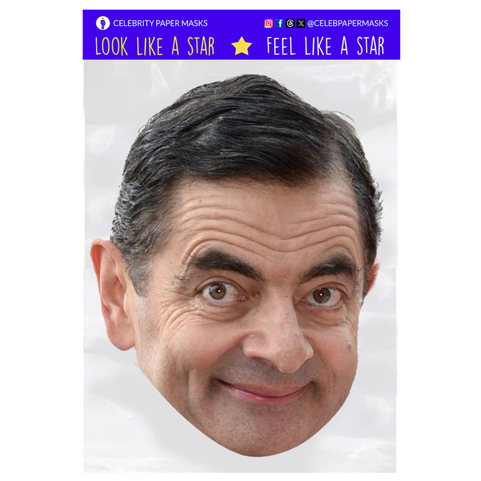 Mr Bean Mask Rowan Atkinson Comedian Celebrity Masks – Celebrity Paper ...