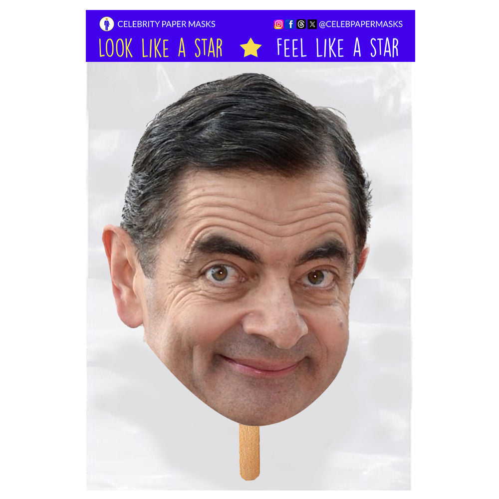 Mr Bean Mask Rowan Atkinson Comedian Celebrity Masks – Celebrity Paper ...