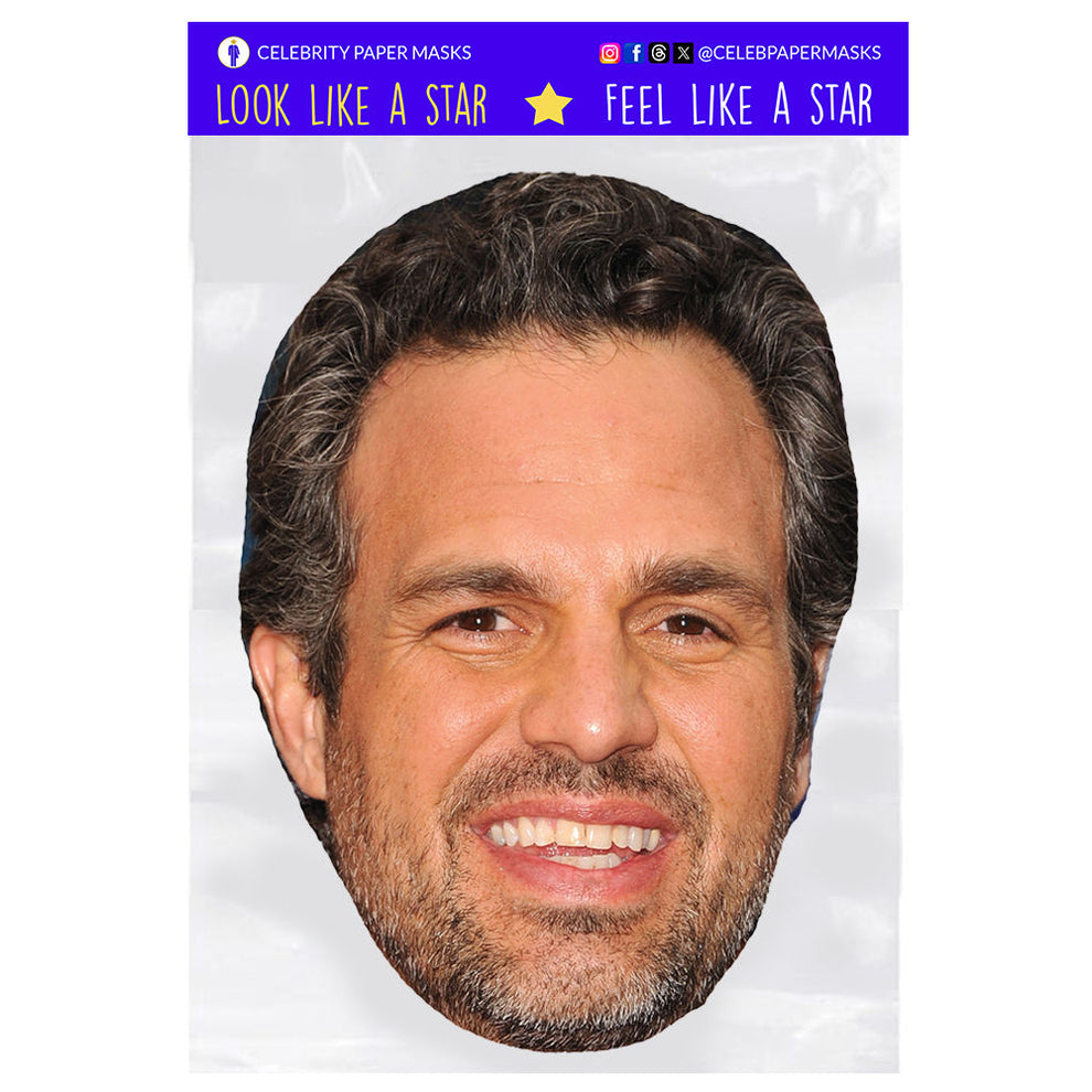 Mark Ruffalo Mask Actor Celebrity Masks – Celebrity Paper Masks